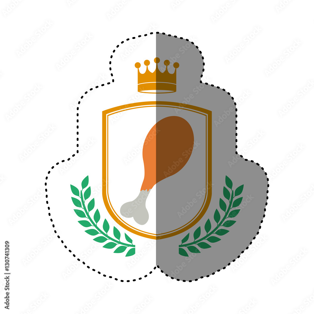 Chicken icon. Organic healthy and fresh food theme. Isolated design ...