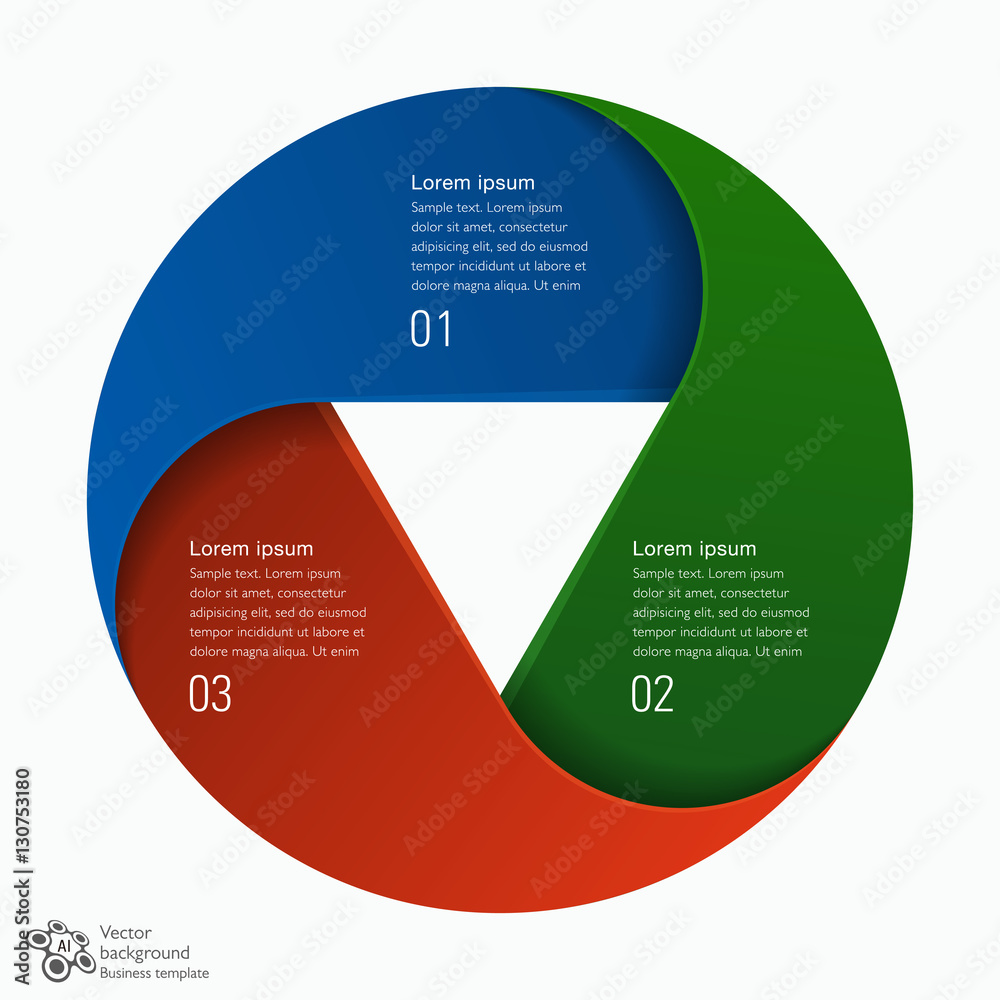 Infographic Vector Background 3-Step Process Stock Vector | Adobe Stock