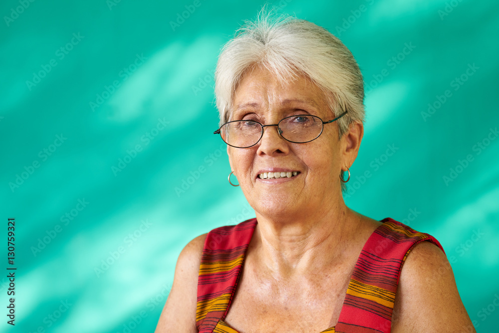 People Portrait Happy Elderly Hispanic Woman Old Cuban Lady foto de ...