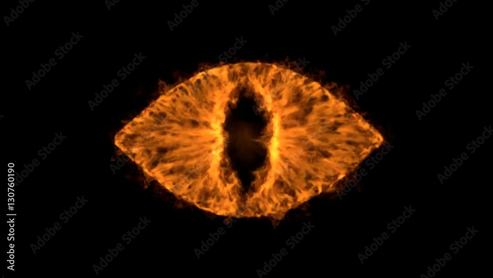 The eye of Sauron, 4k high detailed simulation of fire devil eye ...