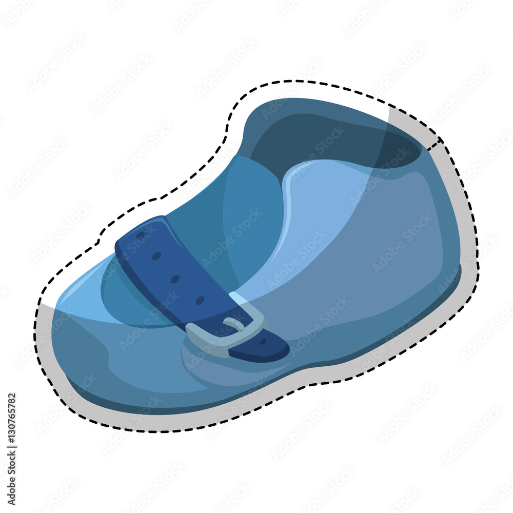 baby shoe for boy icon over white background. colorful design. vector ...