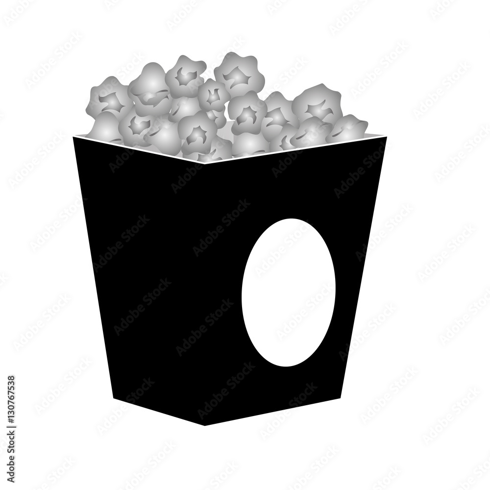 box with pop corn icon over white background. vector illustration Stock ...