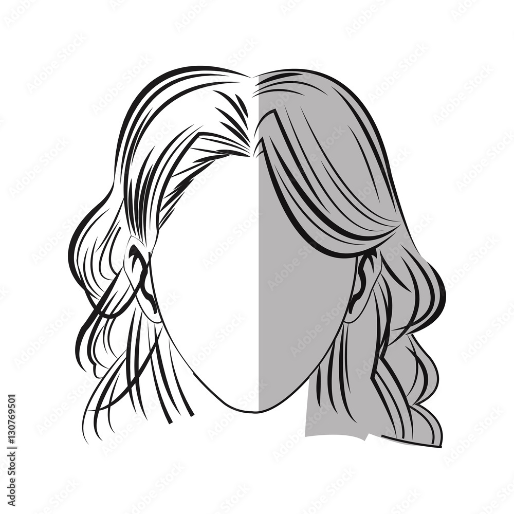 Woman icon. Girl female avatar person people and human theme. Isolated ...