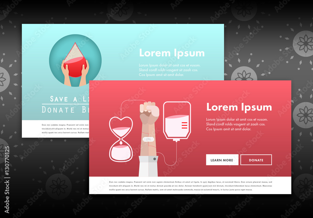 2 Blood Drive Event Flyer Layouts Stock Template | Adobe Stock