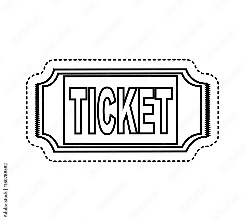 ticket entrance isolated icon vector illustration design Stock Vector ...