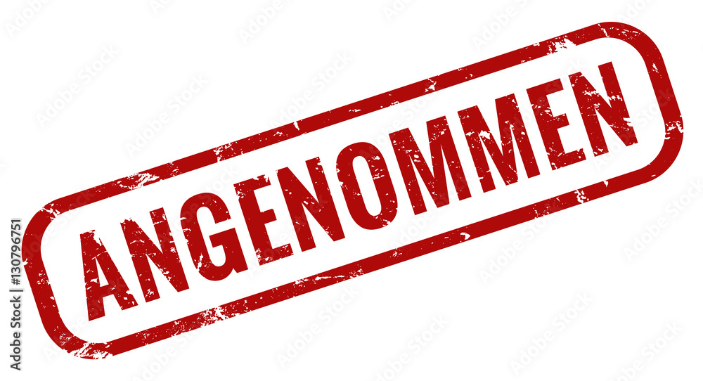 Stempel rot angenommen Stock-Vektorgrafik | Adobe Stock