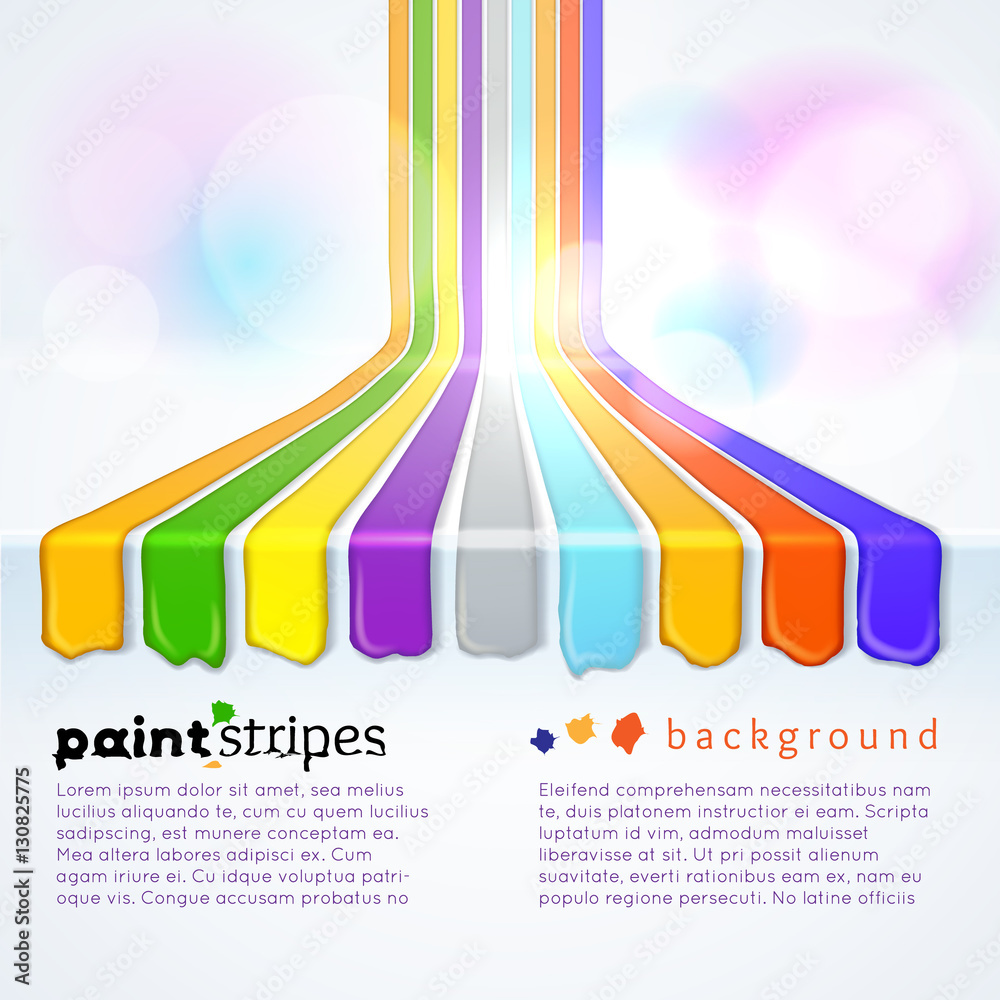 Rainbow paint stripes, vector background Stock Vector | Adobe Stock