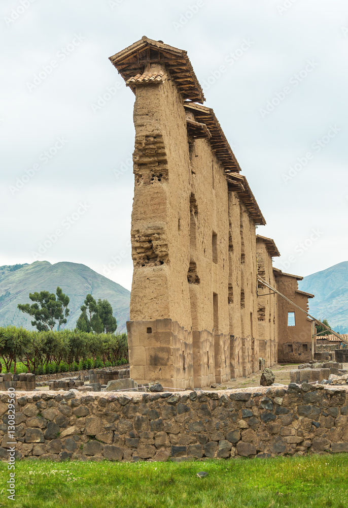 Ruin of the Temple of Wiracocha Raqchi. Temple of Viracocha at Chacha ...
