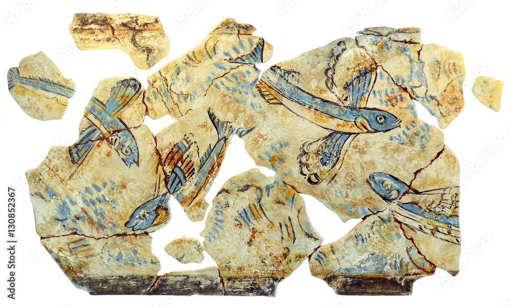 ancient greek fresco Stock Photo | Adobe Stock