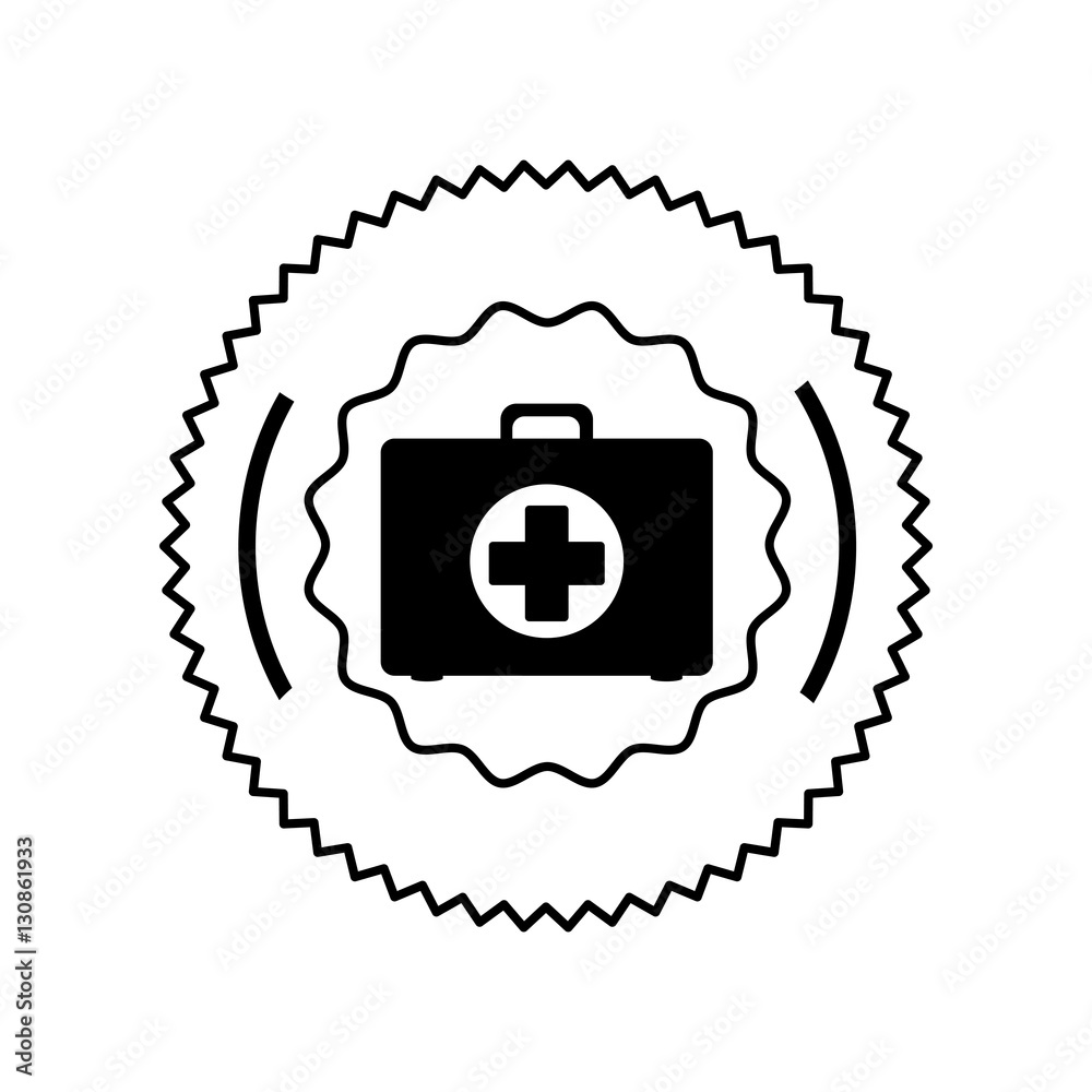 Medical kit icon. Medical health care hospital and emergency theme ...