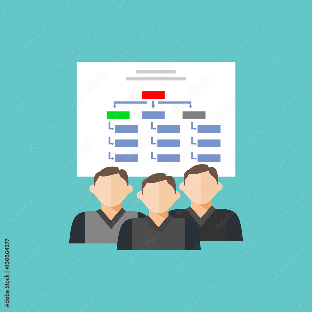 Department team diagram structure. Hierarchical-structure icon. Stock ...