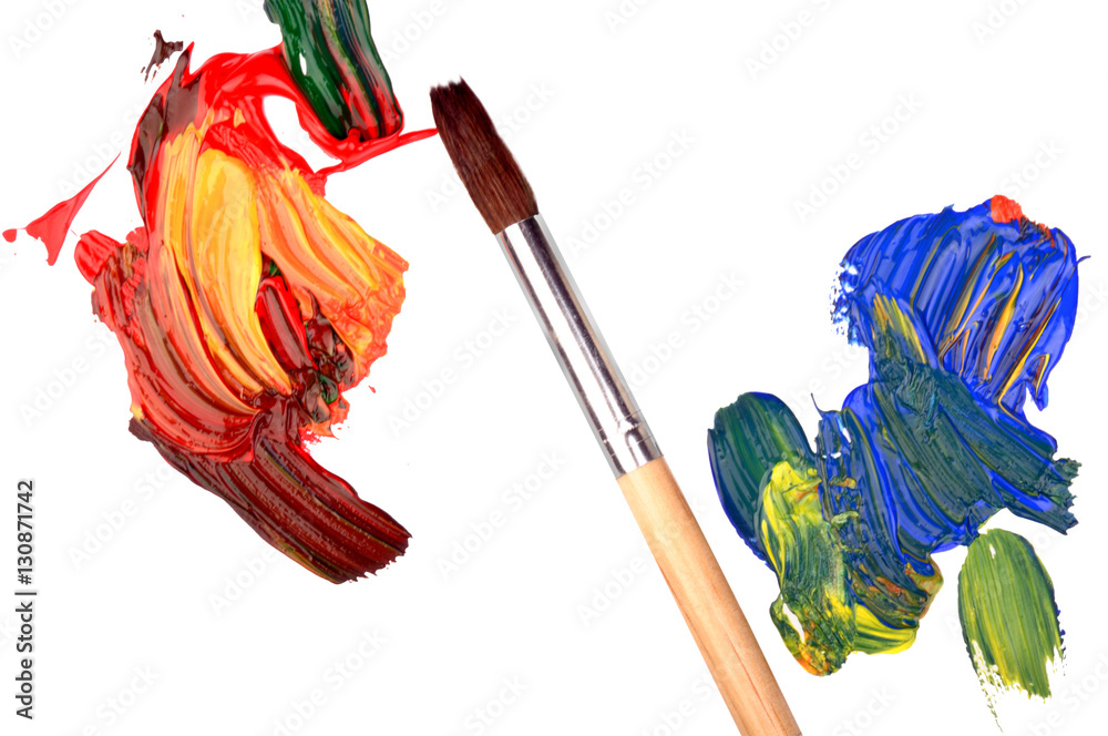 The palette of the artist is colorblind. Mix incompatible paint colors ...