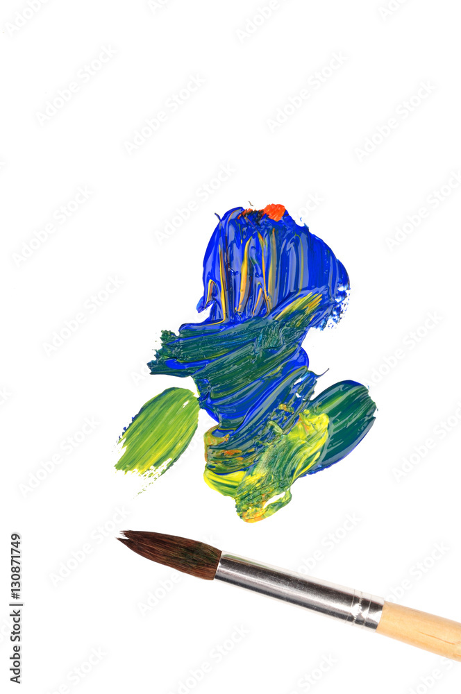 The palette of the artist is colorblind. Mix incompatible paint colors ...