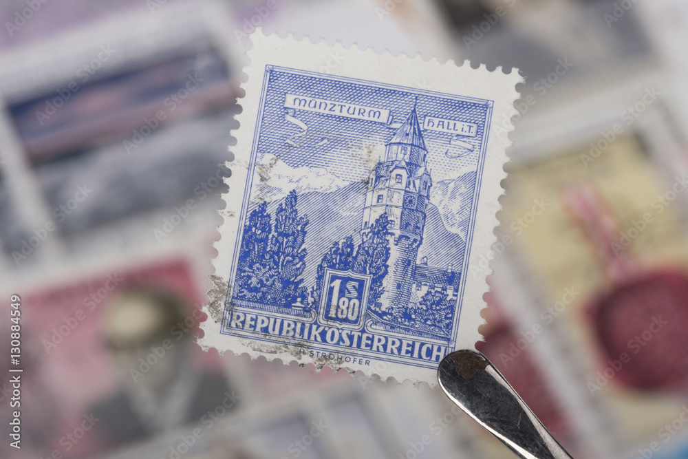 An old British postage stamp from a philatelic collection Stock Photo ...