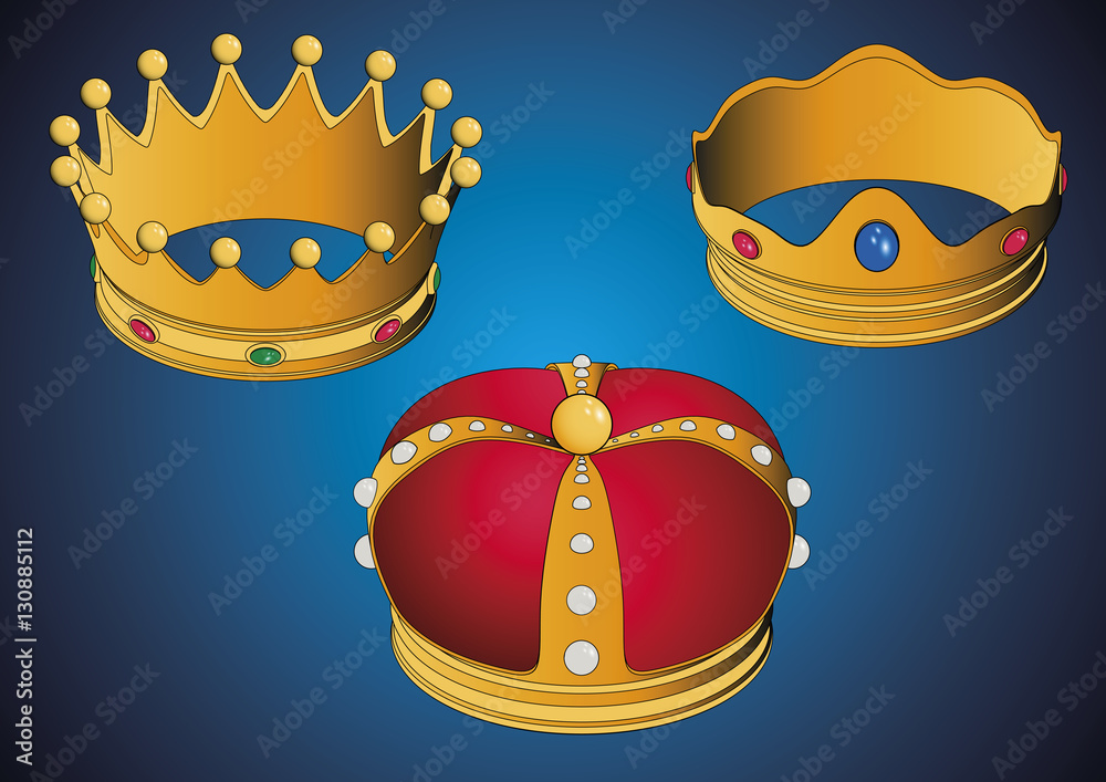 Coronas de los tres Reyes Magos Stock-Vektorgrafik | Adobe Stock