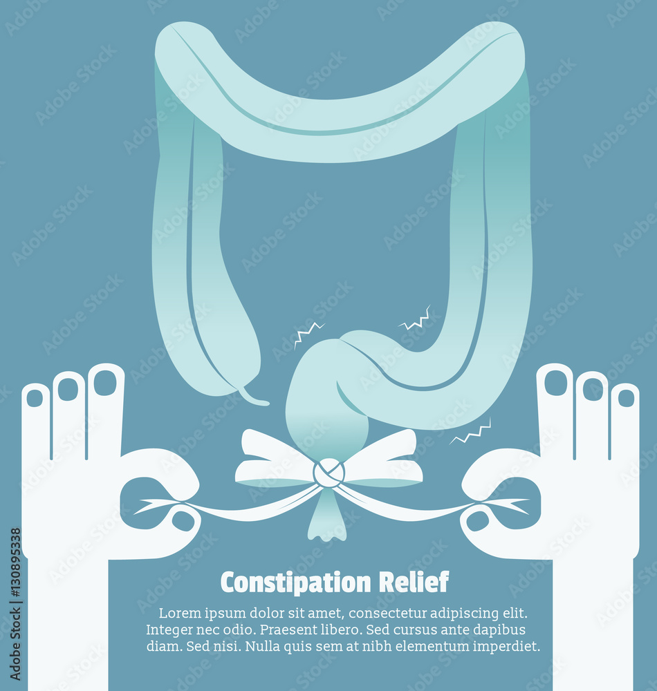 Constipation relief, Sign and symbol Stock Vector | Adobe Stock
