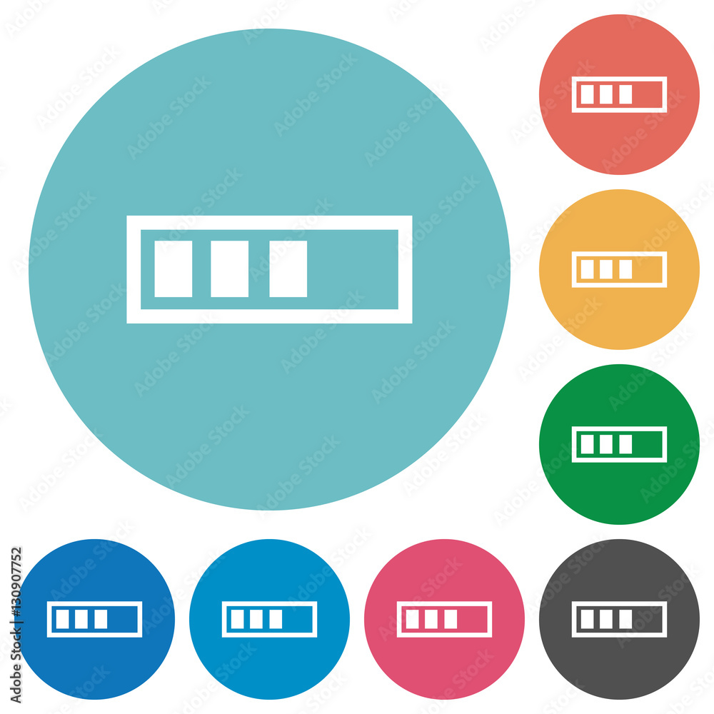 Progressbar flat round icons Stock Vector | Adobe Stock