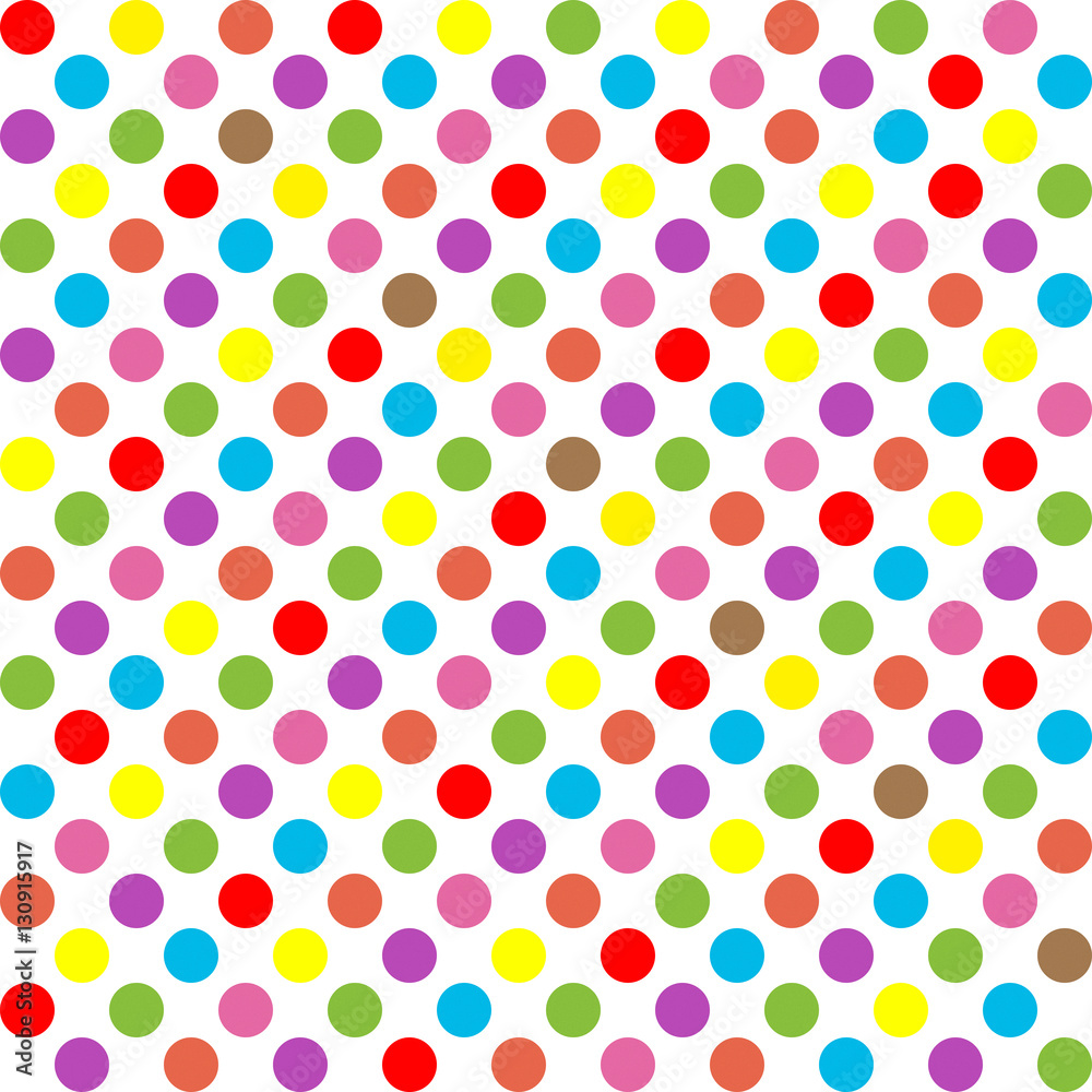 Rainbow colors polka dots pattern on white background illustration ... Rainbow colors polka dots pattern on white background illustration ...