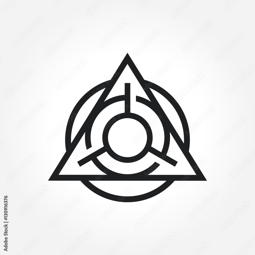 Triangle Symbol Design Stock Vector | Adobe Stock