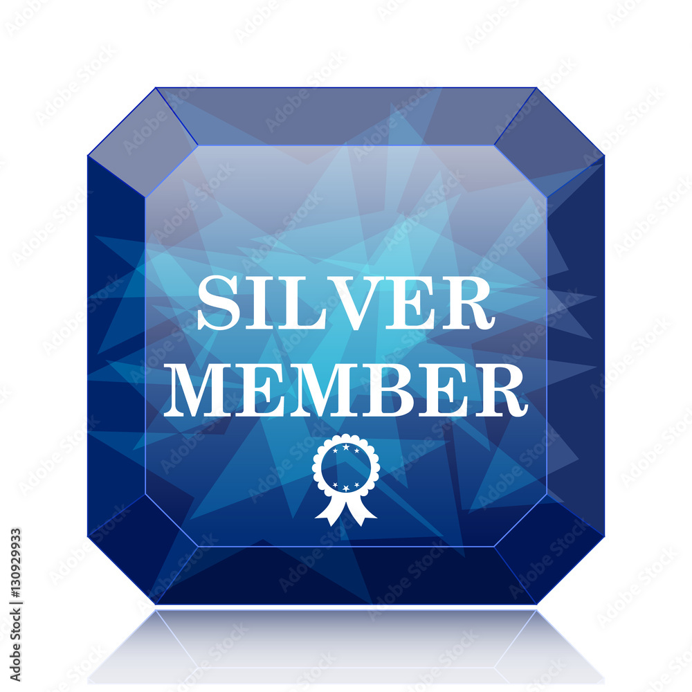 Silver member icon Stock Illustration | Adobe Stock