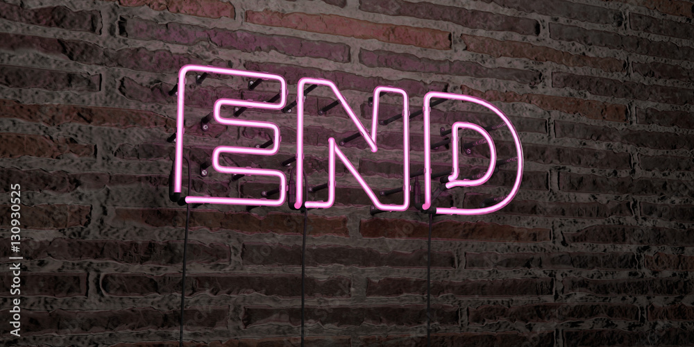 The End Sign Neon