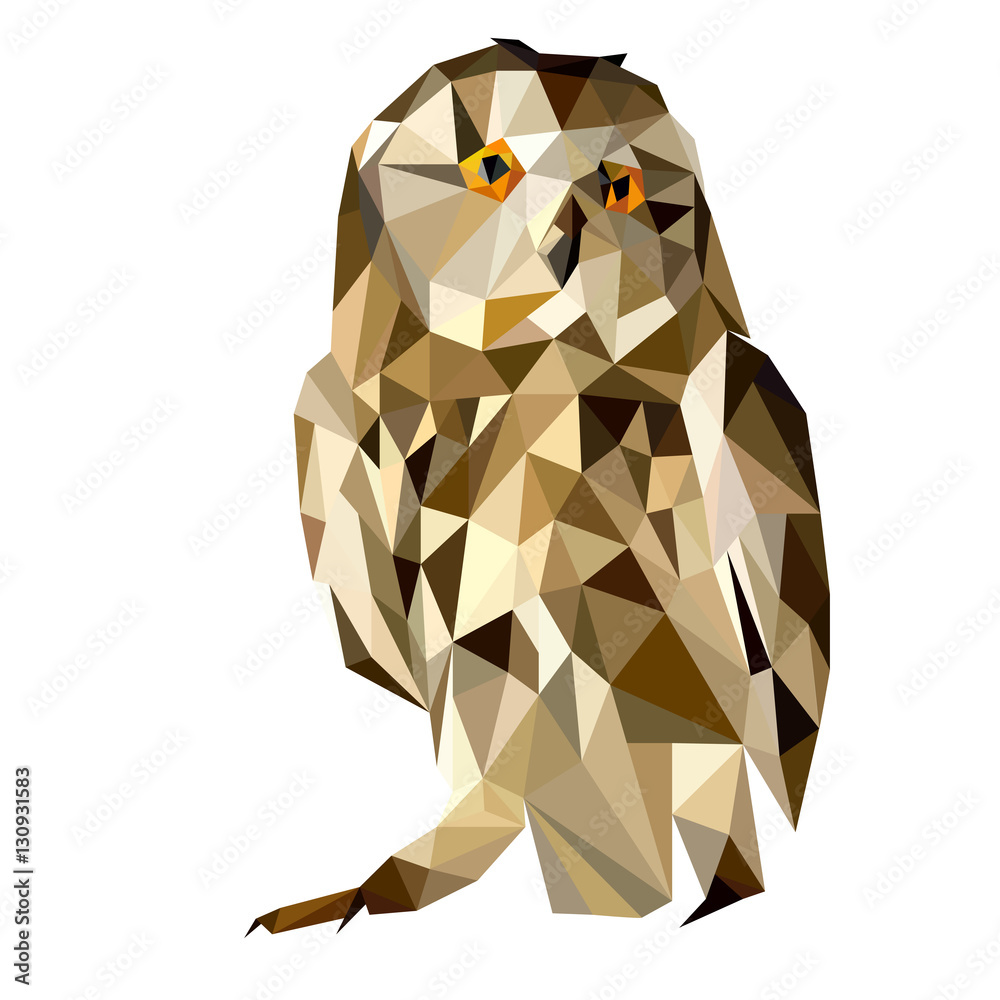 Owl vector polygon geometric Stock Vector | Adobe Stock
