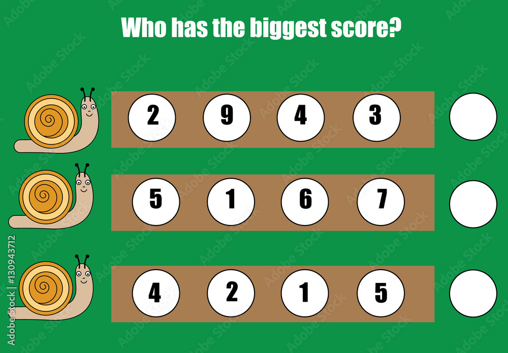 Counting educational children game, kids activity worksheet, learning ...