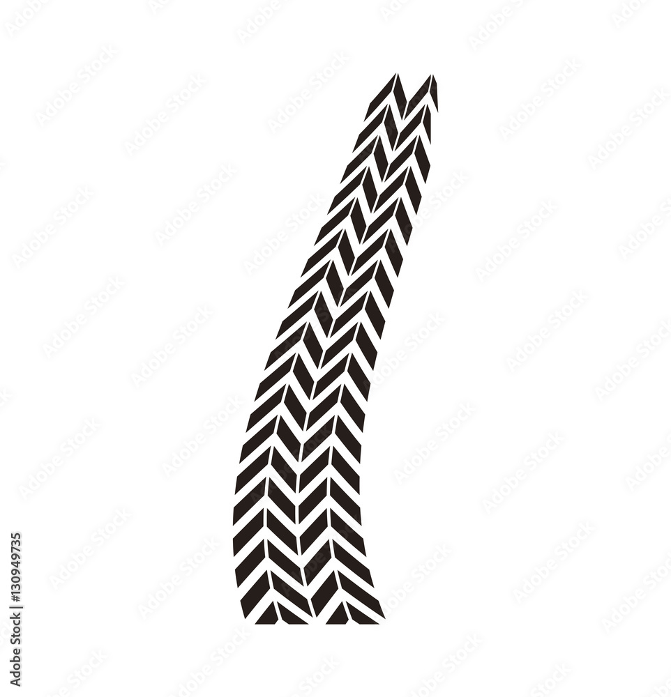 tire tracks mark isolated icon vector illustration design Stock Vector ...