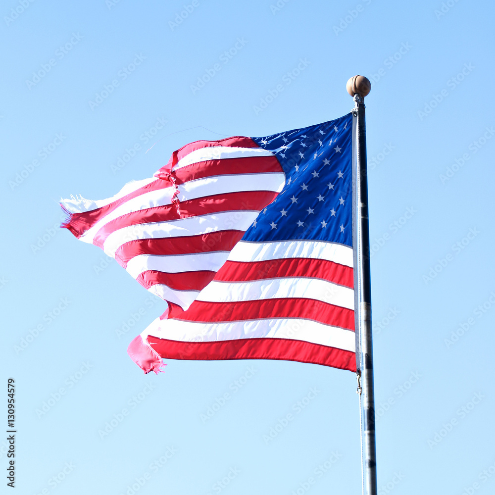 American Flag - wind blown flag Stock Photo | Adobe Stock