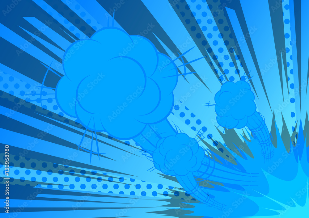 Vector illustrated cartoon, comic book style background. Stock Vector ...