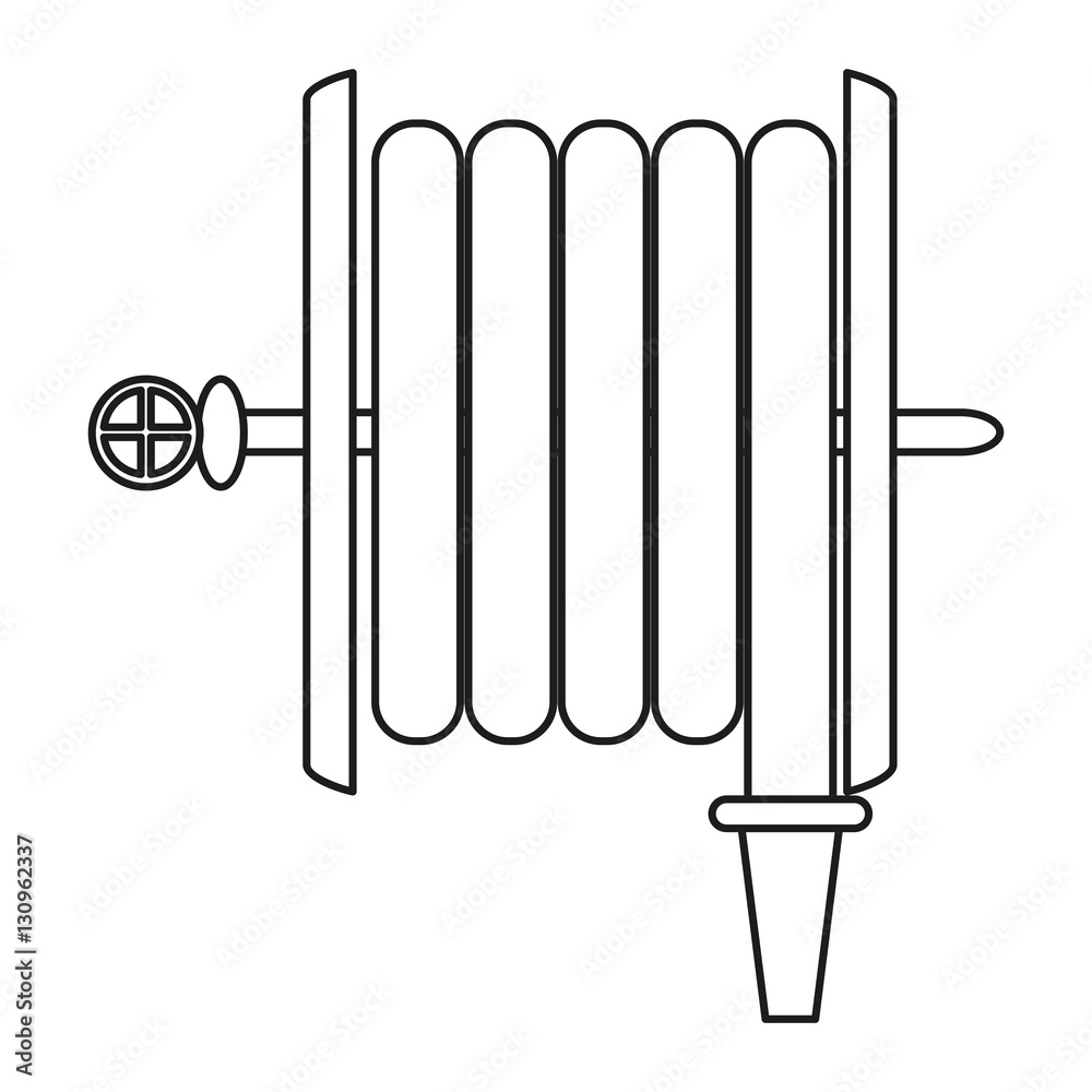 Vettoriale Stock fire hose holding wall line vector illustration eps 10 ...