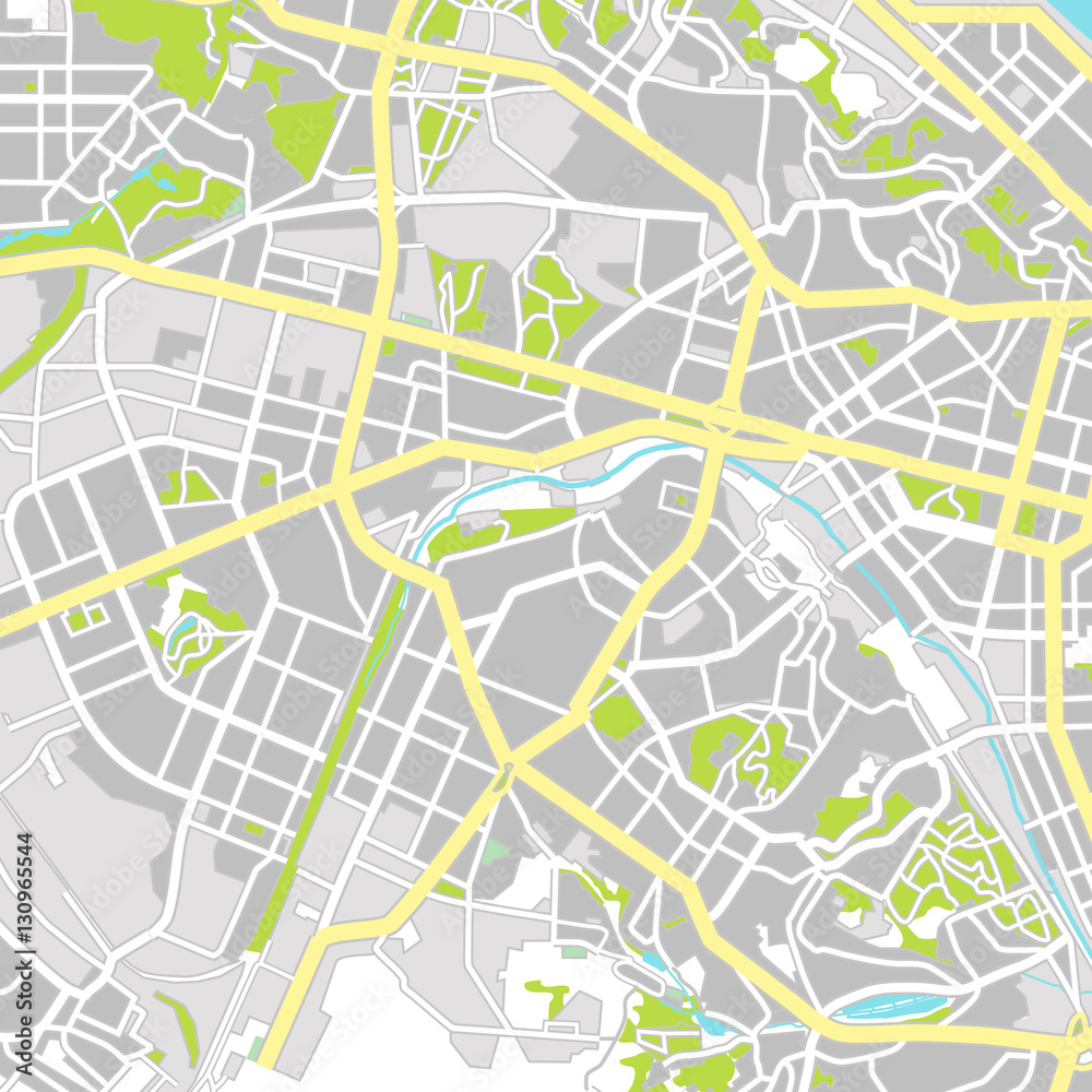 Kiev city map. City Plan vector de Stock | Adobe Stock