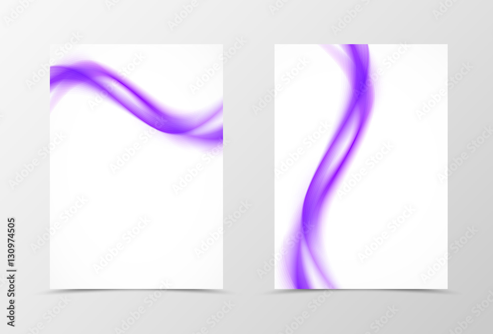 Front and back wavy flyer template design Stock Vector | Adobe Stock