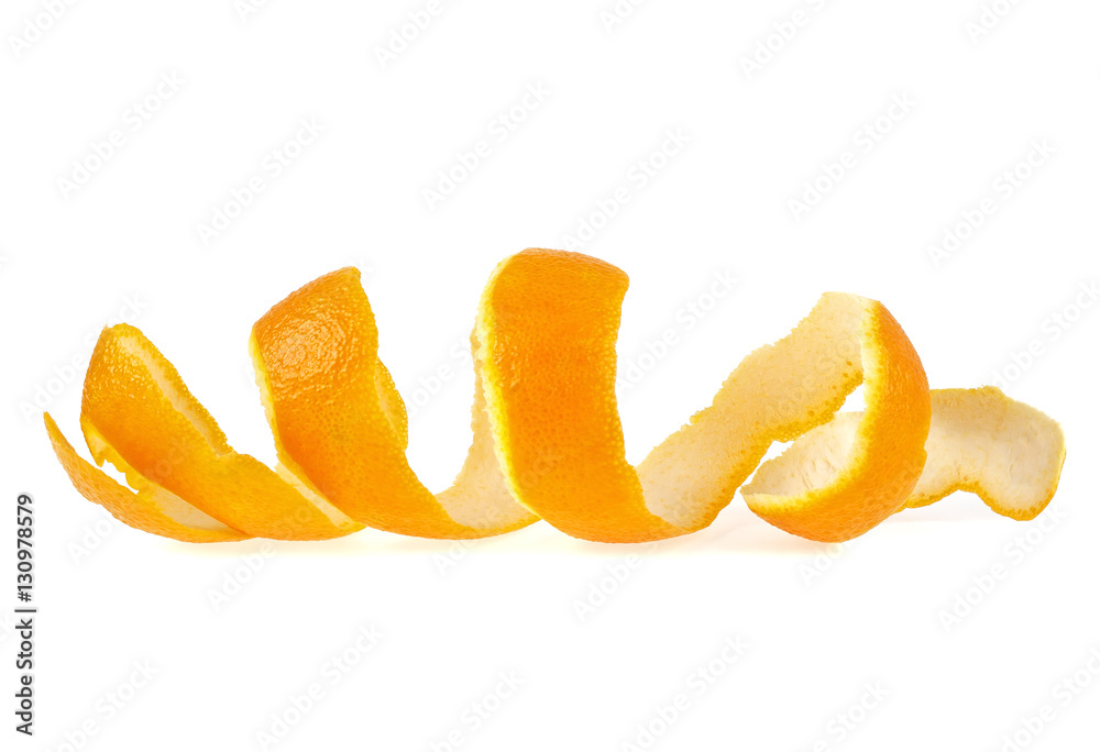 Skin of orange isolated on a white background Stock Photo | Adobe Stock