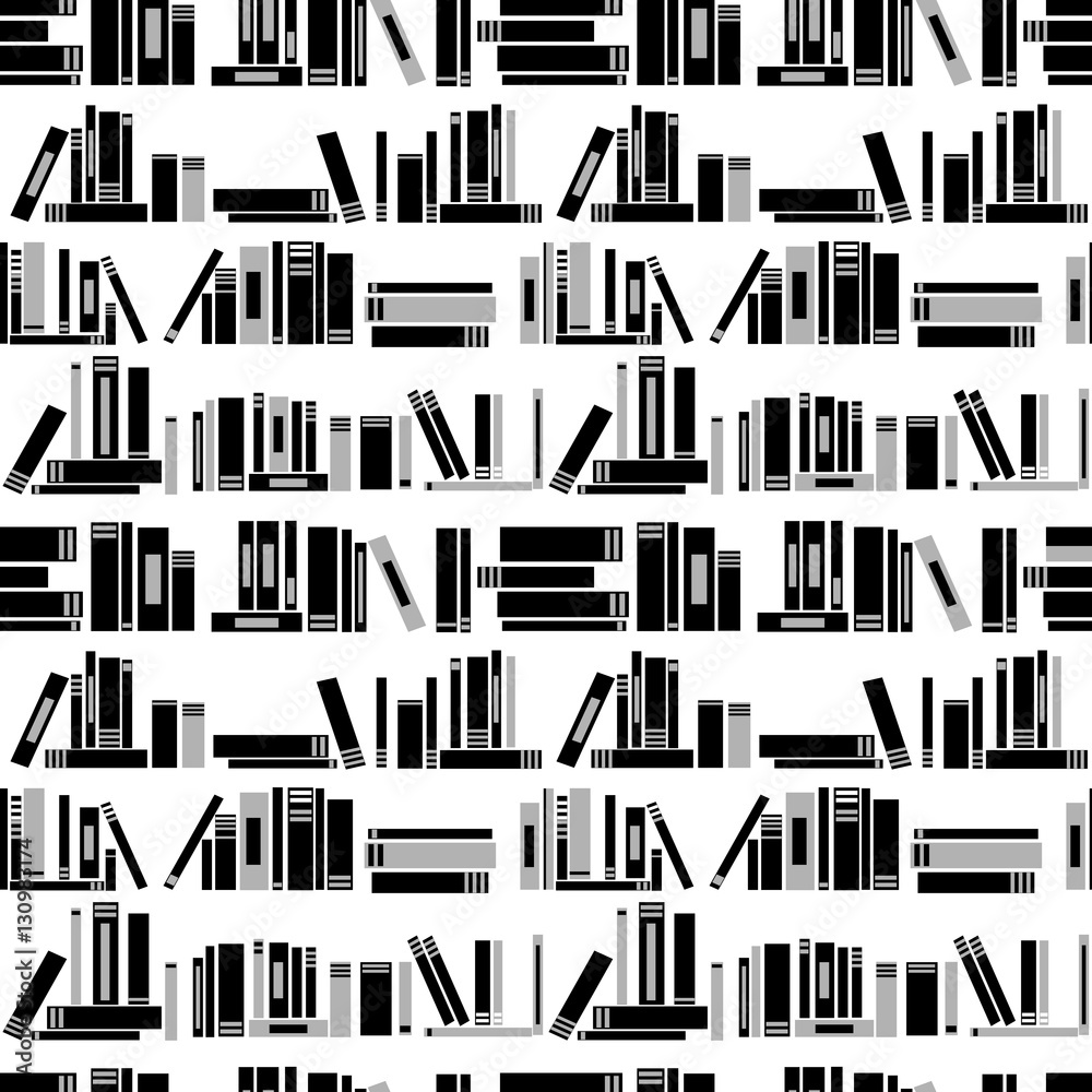 Books seamless background Stock Vector | Adobe Stock