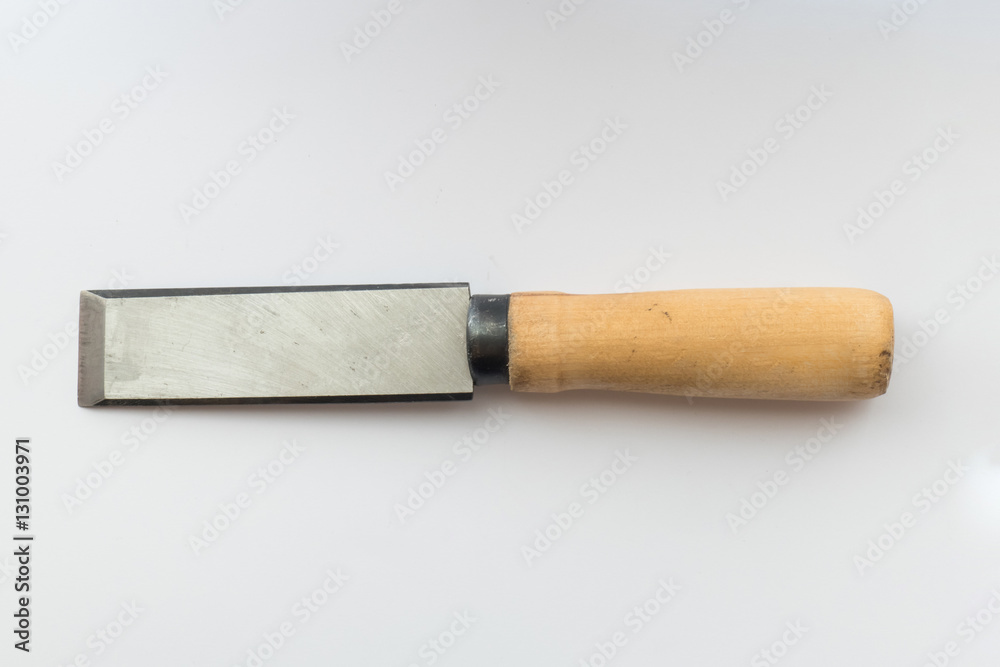 Chisel, close up / Work tool chisel isolated on white background Stock ...