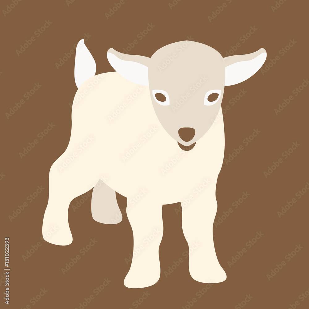 kid goat vector illustration style Flat Stock Vector | Adobe Stock