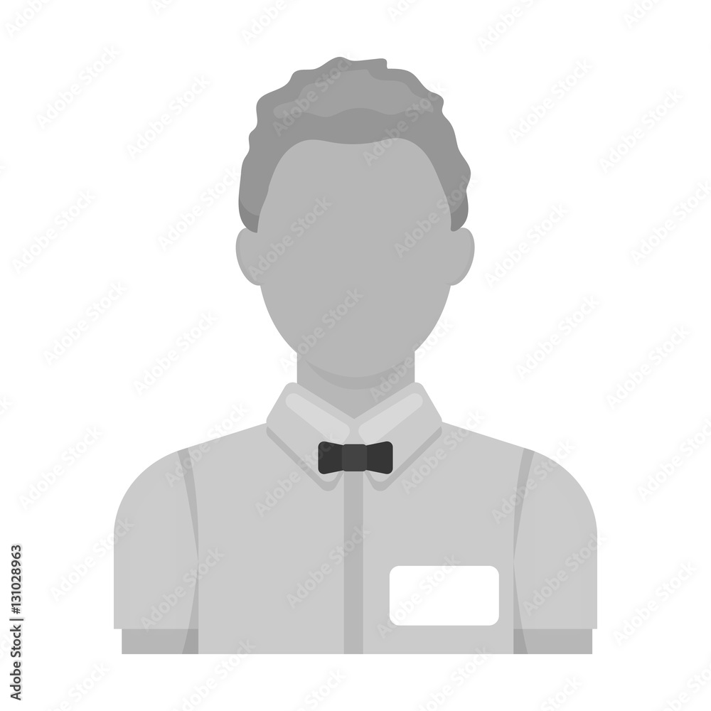 Boxing referee icon in monochrome style isolated on white background ...