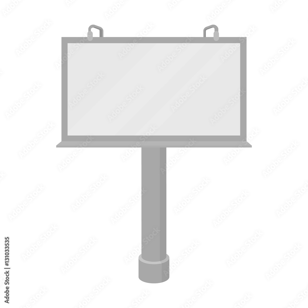 Billboard icon in monochrome style isolated on white background ...