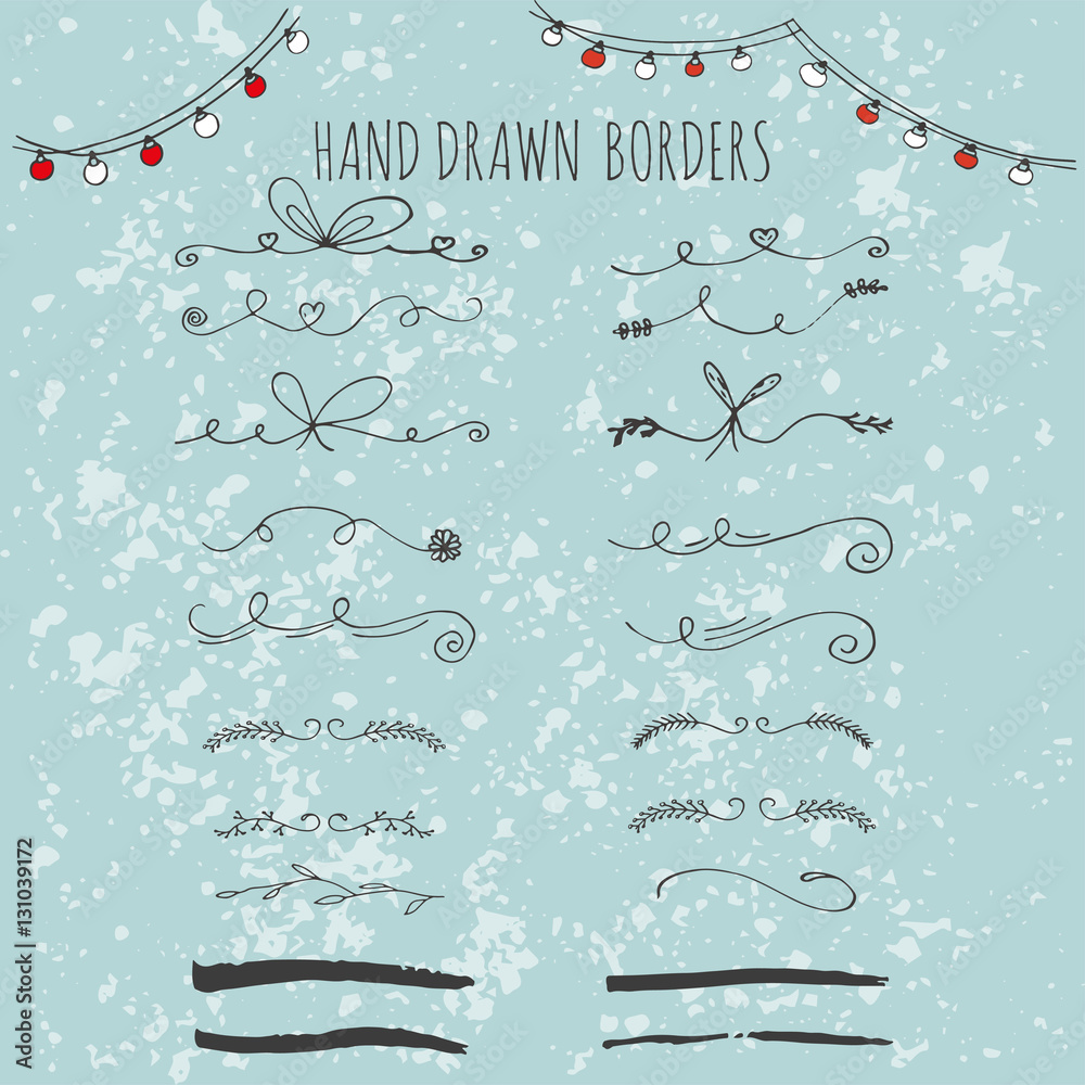 Collection of handdrawn borders. Cute and unique swirls and dividers ...