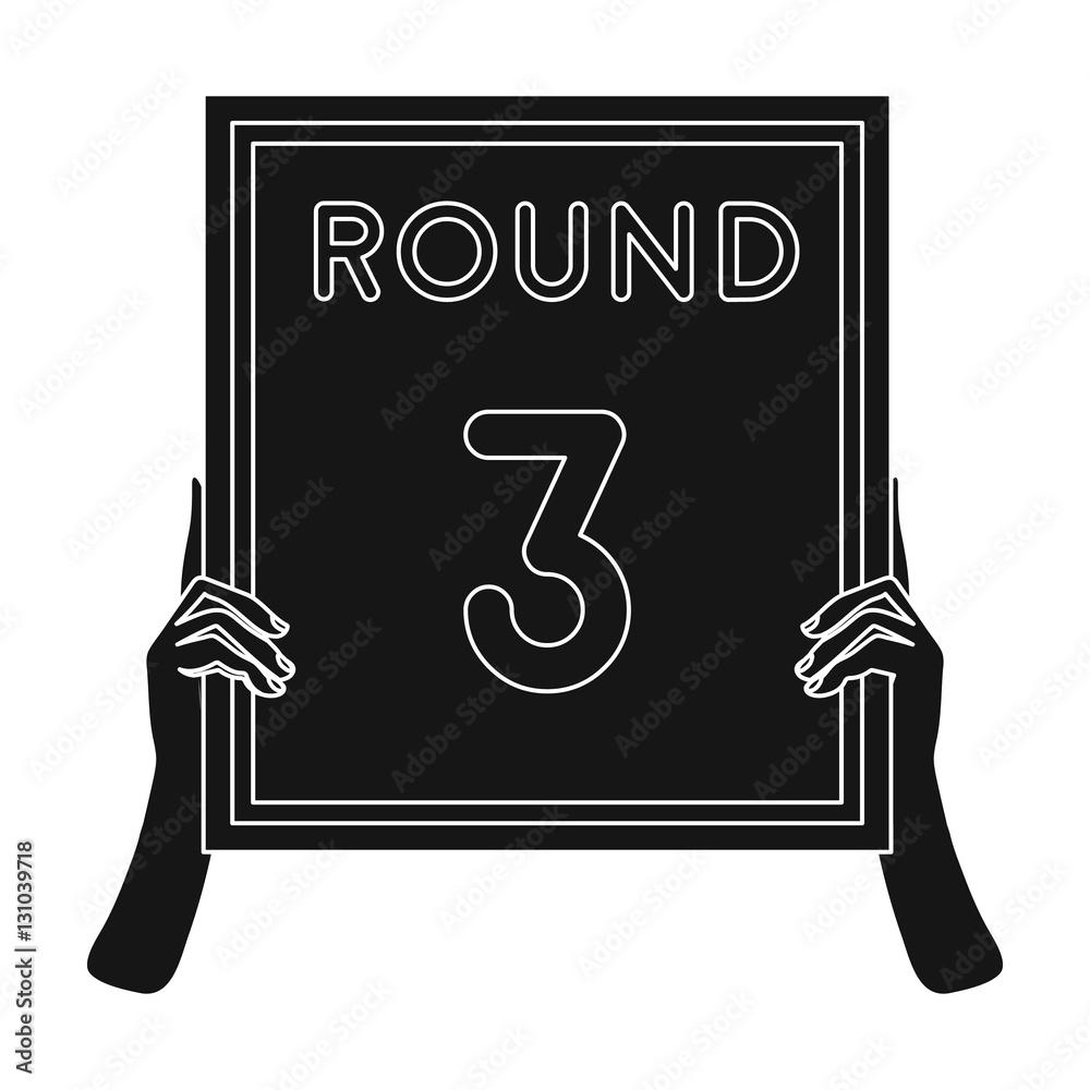 Boxing ring board icon in black style isolated on white background ...