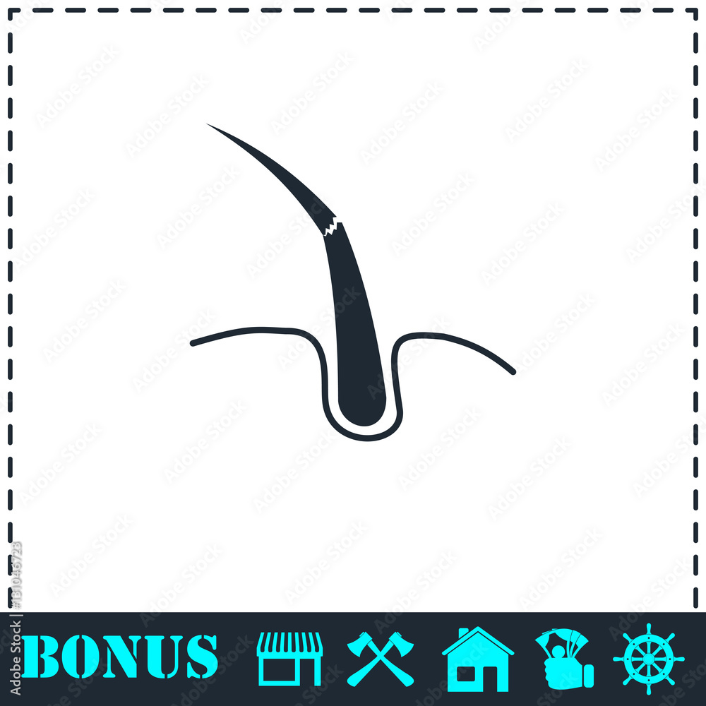 Hair bulb icon flat Stock Vector | Adobe Stock