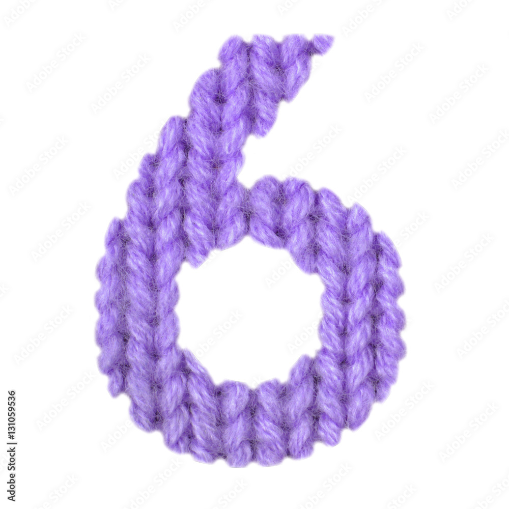 Number 6 (six) alphabet, color purple Stock Photo | Adobe Stock