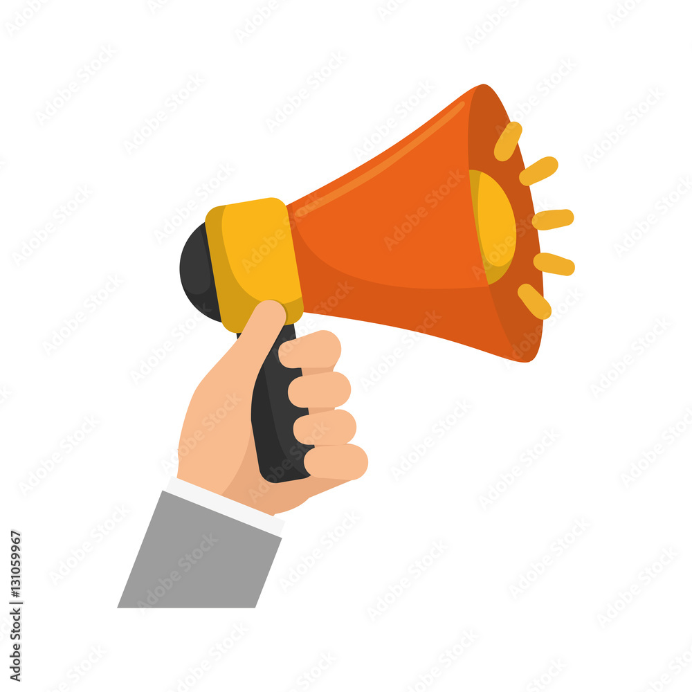 Bullhorn announce device icon vector illustration graphic design Stock ...
