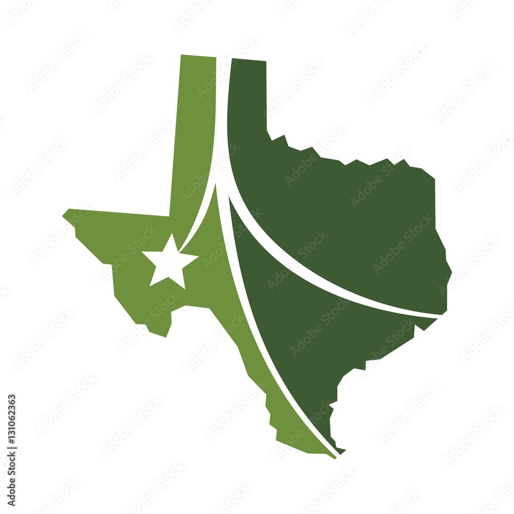 texas map and leaf symbol logo template. Stock Vector | Adobe Stock