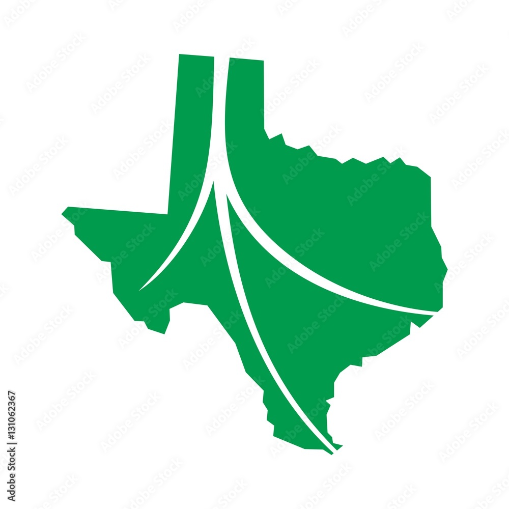 texas map and leaf symbol logo template. Stock Vector | Adobe Stock