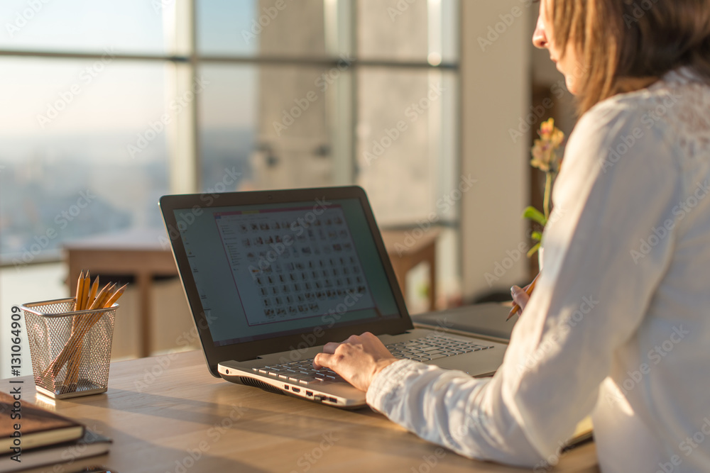Woman Writer Typing