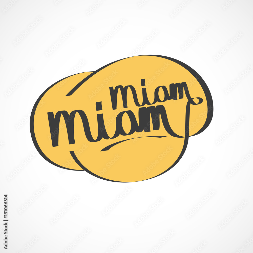 Vettoriale Stock bulle dialogue"miam miam" | Adobe Stock