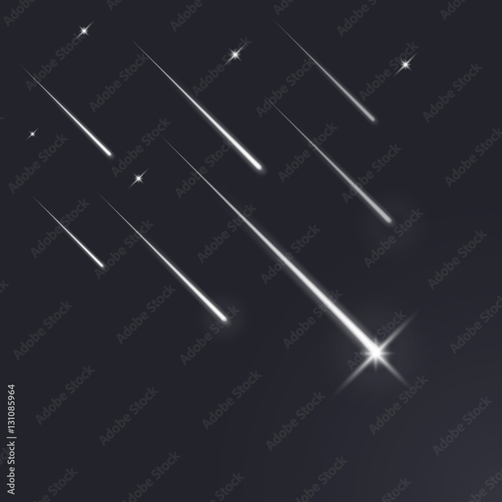 Shooting stars light Stock Vector | Adobe Stock
