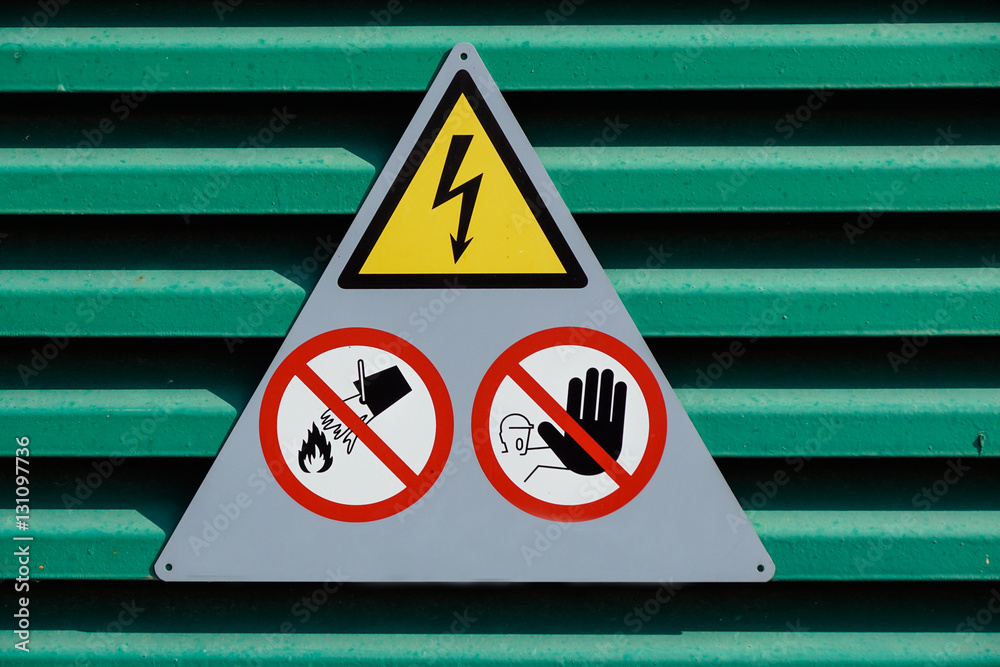 Poster high voltage warning sign on - substation – Wall Art | UkPosters